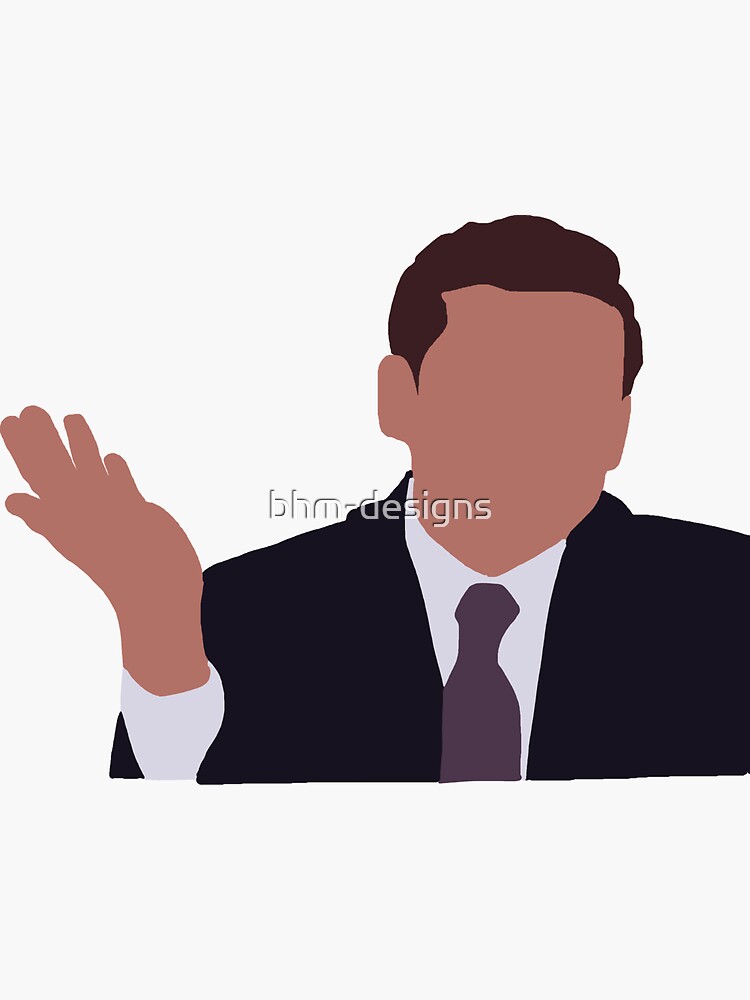 "michael scott shrug" Sticker for Sale by bhm-designs | Redbubble