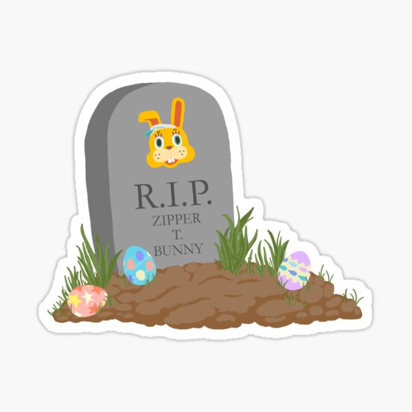 "RIP Zipper" Sticker by hmorrillart | Redbubble