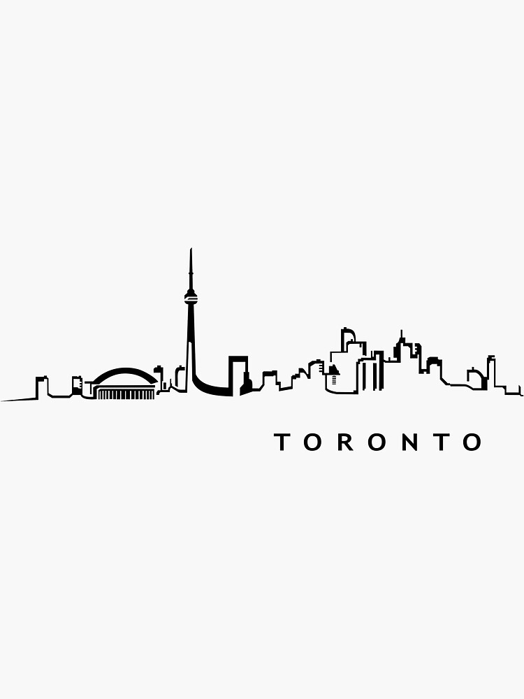 "Toronto Skyline Logo" Sticker by ATLS | Redbubble