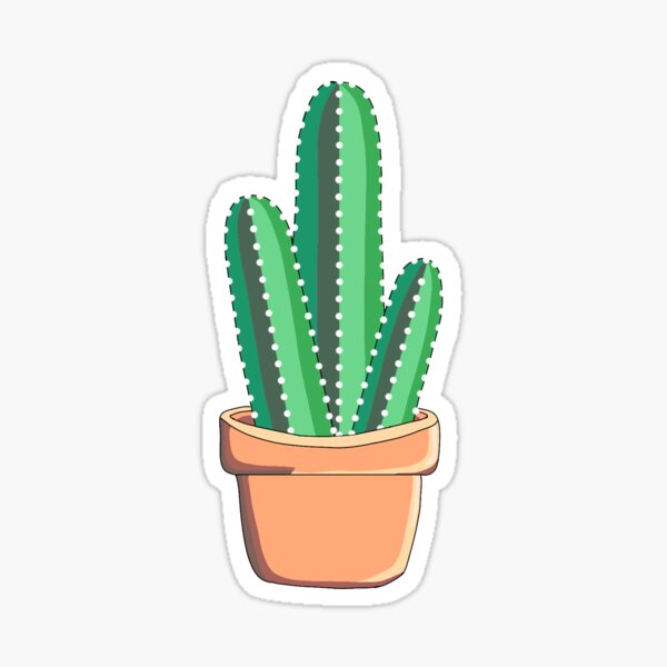 "Simple Succulent: Cleisto-Cactus Potted Plant" Sticker for Sale by ...