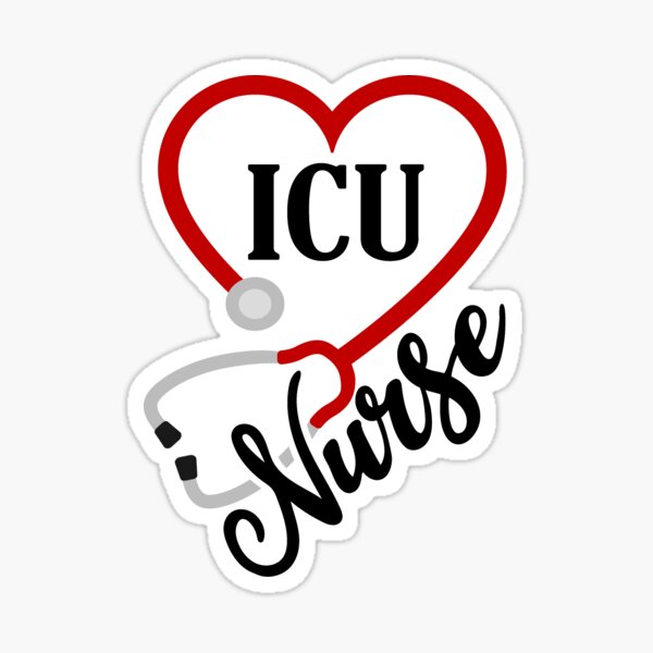 "ICU Nurse Stethoscope Heart" Sticker for Sale by karspaul | Redbubble