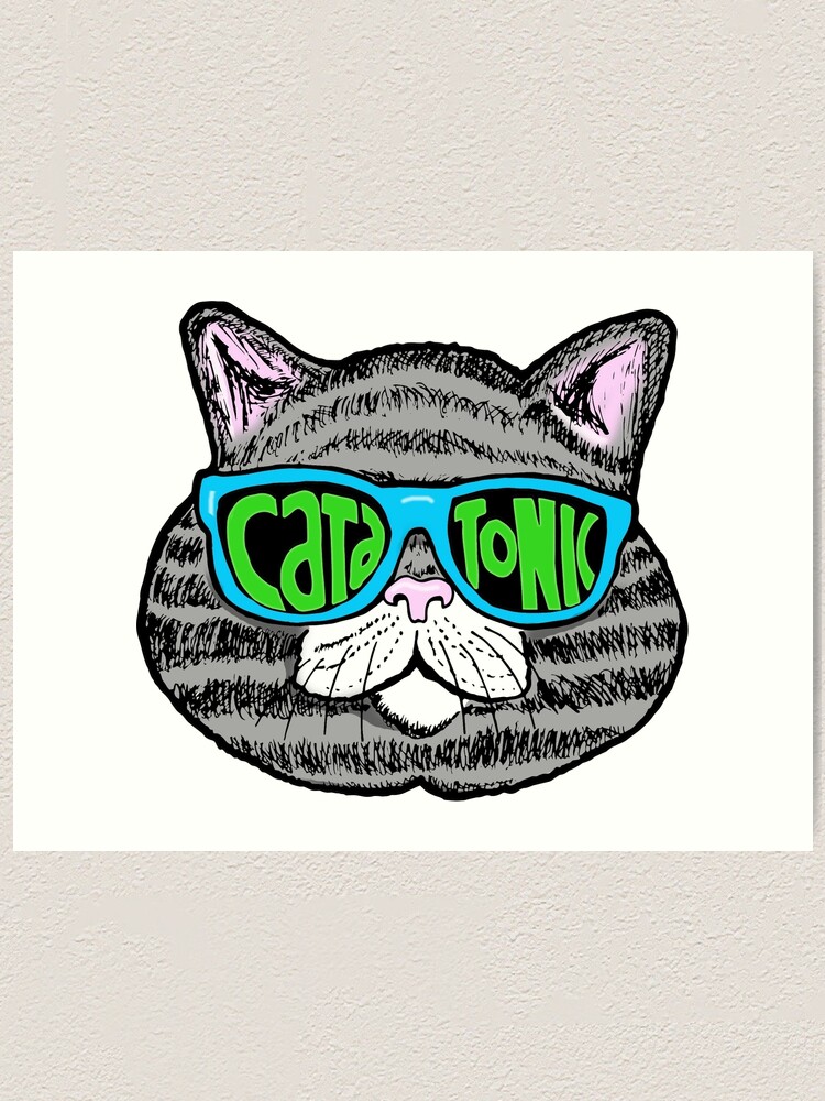 "Catatonic Cat" Art Print for Sale by MetroBionic | Redbubble