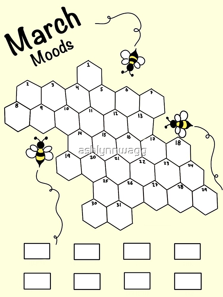 "March Mood Tracker" Sticker by ashlynnwagg | Redbubble