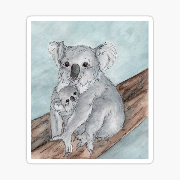 "Koala-ty Mother" Sticker by AussieLogic | Redbubble