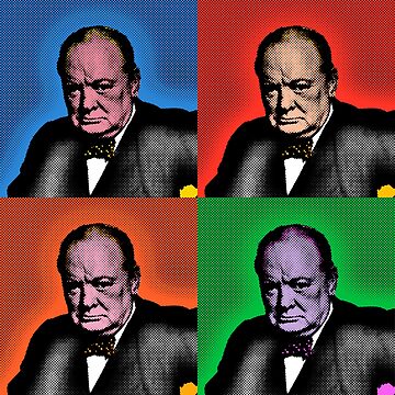 "Winston Churchill Pop Art Portrait in 4 Colors " Poster for Sale by ...