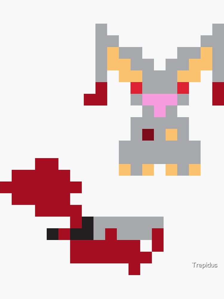 "Killer Bunny" Sticker for Sale by Trepidus | Redbubble