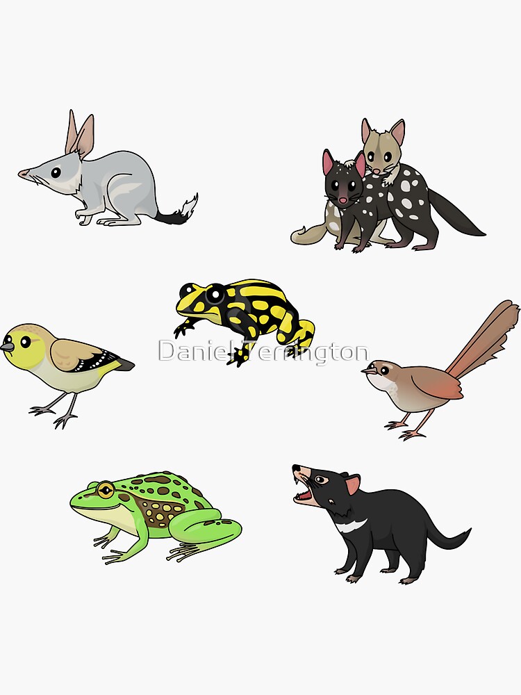 "Endangered Species Mini Stickers II" Sticker for Sale by Dannelboyz ...