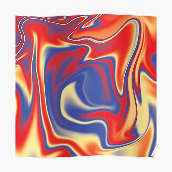 "Firey Fluid Art" Poster for Sale by Candi-Designs | Redbubble