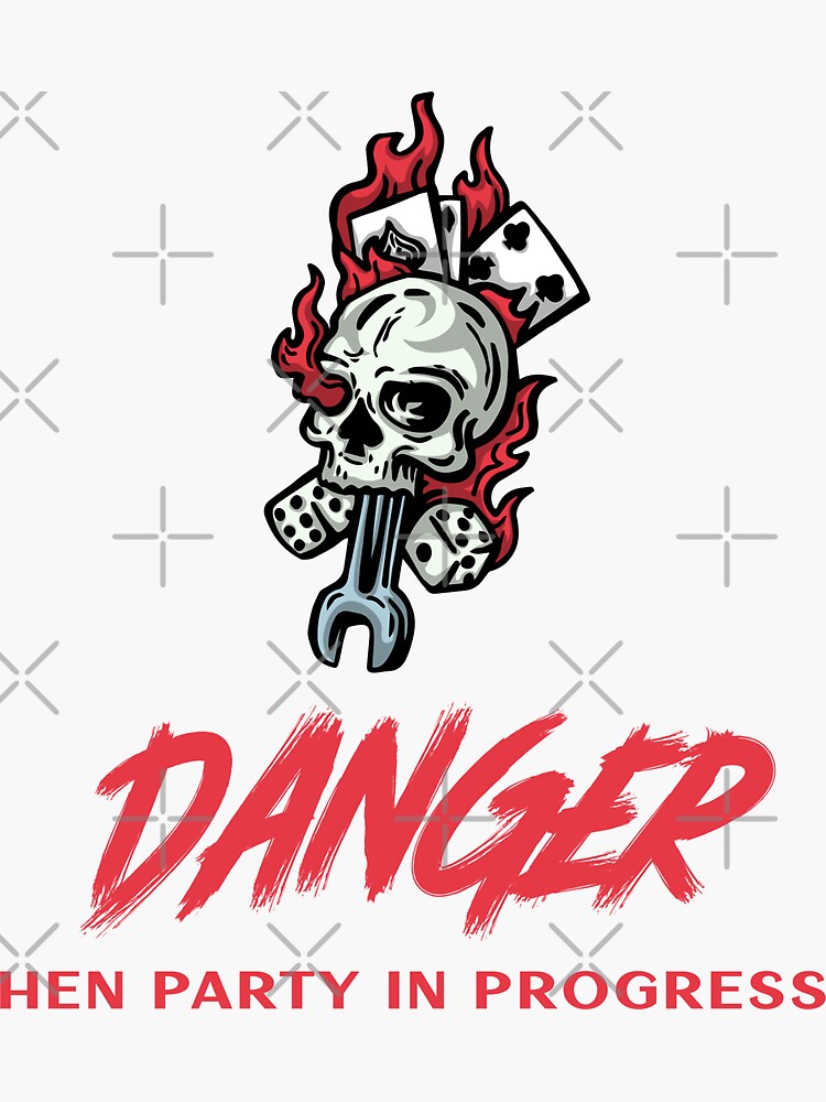 "Danger Hen Party In Progress." Sticker for Sale by hen-party | Redbubble