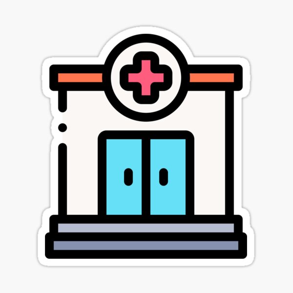 "Hospital" Sticker for Sale by dyleke | Redbubble