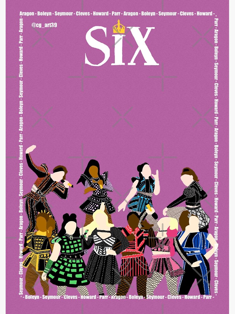 "Six The Musical Inspired Art " Sticker for Sale by cg-art39 | Redbubble
