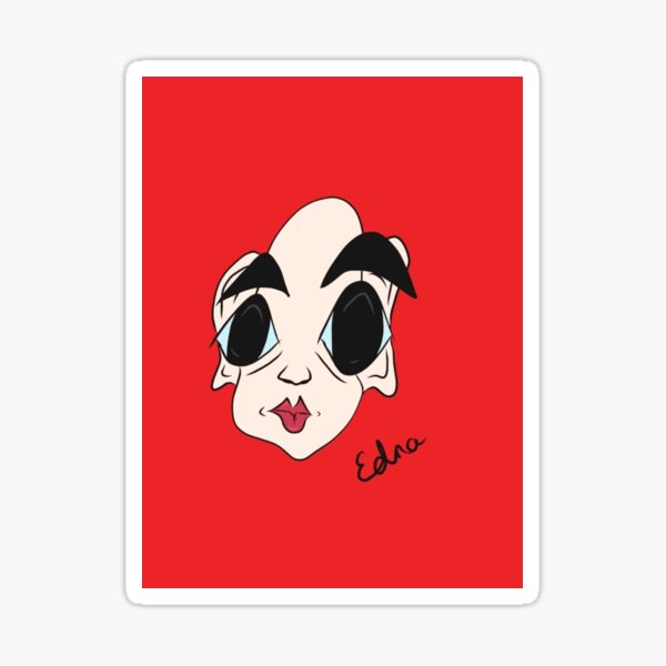 "Portrait: Edna by Obga" Sticker for Sale by Obga | Redbubble