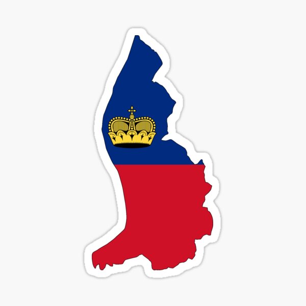 "Liechtenstein Flag Map" Sticker for Sale by Sagalaga | Redbubble