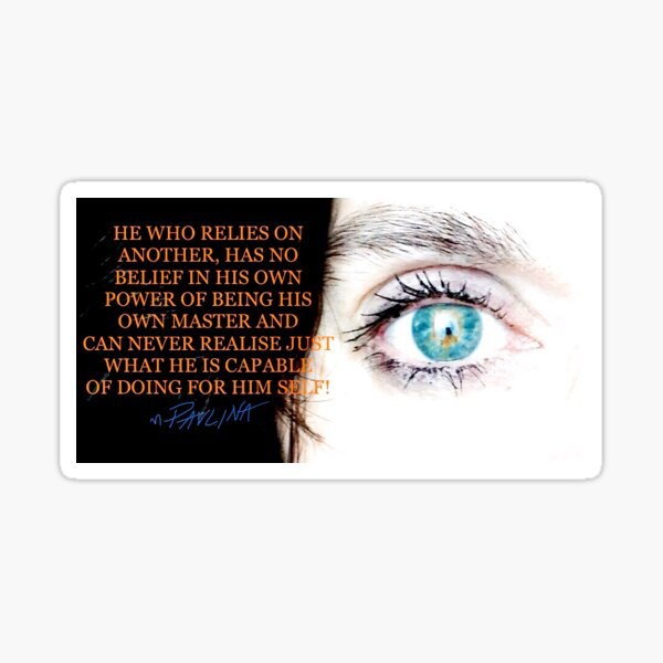 "Power Quote " Sticker by Pavlina | Redbubble