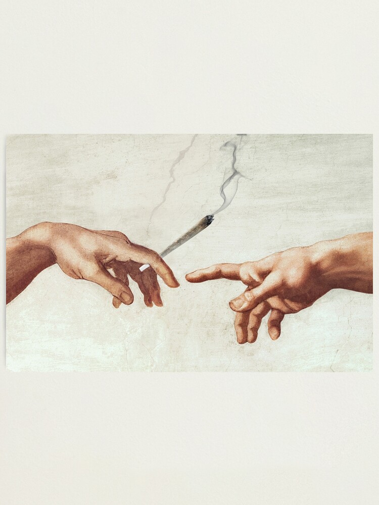 "The Creation of Adam - funny weed gift 420 christmas gift birthday ...
