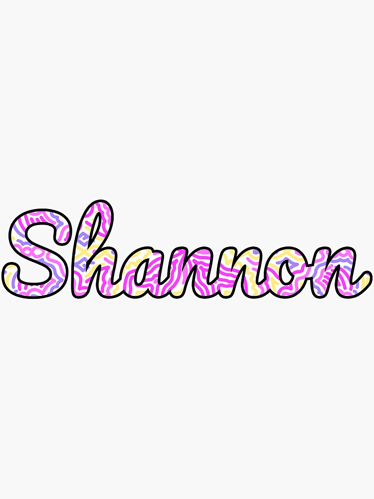 "Shannon Handwritten Name" Sticker for Sale by inknames | Redbubble