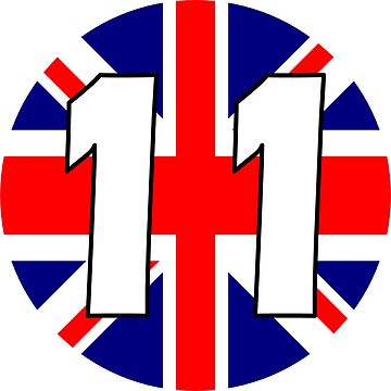 "UK flag with number 11 - eleven" Sticker for Sale by AllShirts21 ...