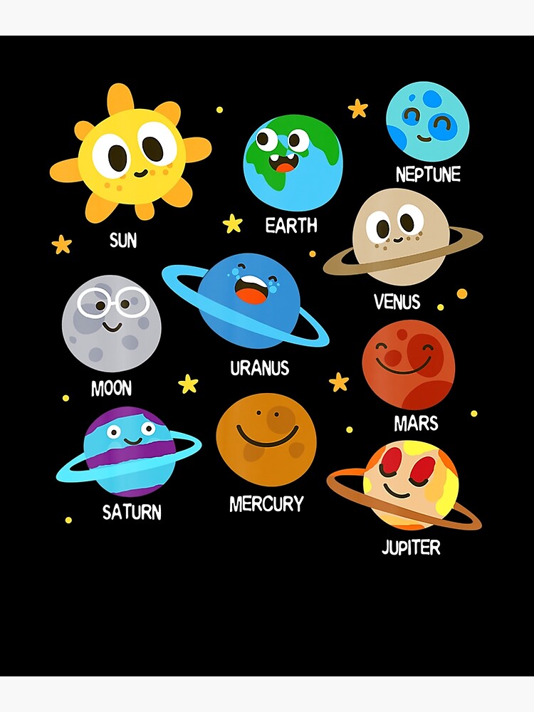 "Cute Solar System Planets Astronomy Space" Art Print by hungvn01 ...