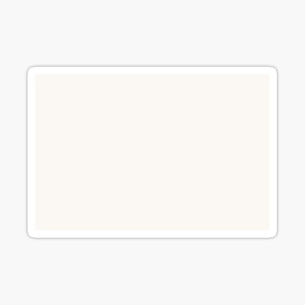 Warm Creamy Off White Solid Color Sticker By Simplysolid Redbubble