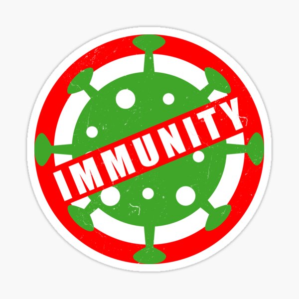 "Immunity passport certificate immune virus" Sticker by QQDesings ...