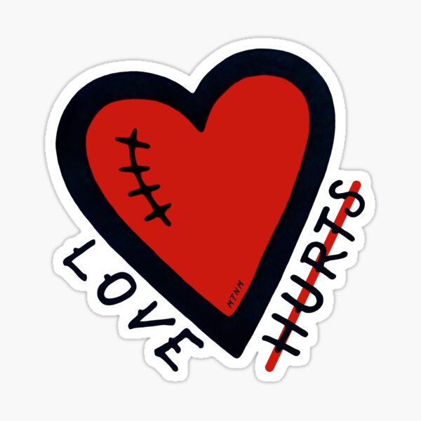 "Love hurts tattoo" Sticker by emeteneme | Redbubble