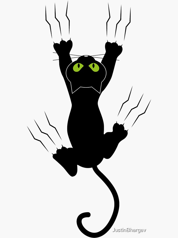"Cat Scratch" Sticker for Sale by JustinBhargav | Redbubble