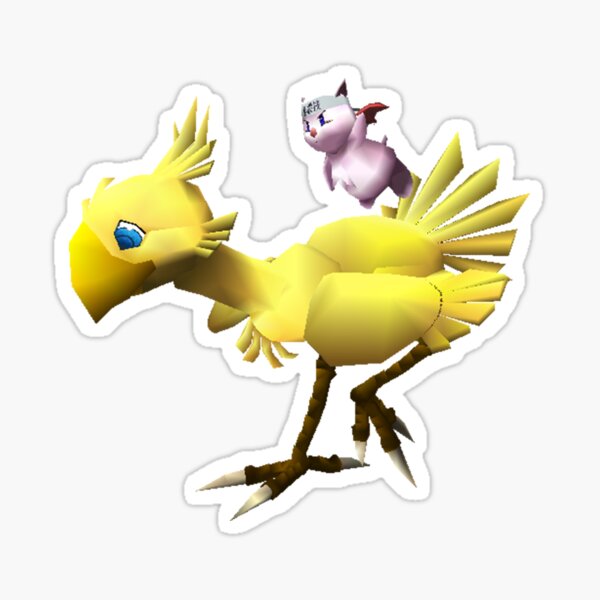 "Choco/Mog FF7 3D sprite" Sticker for Sale by stinky-kitty | Redbubble