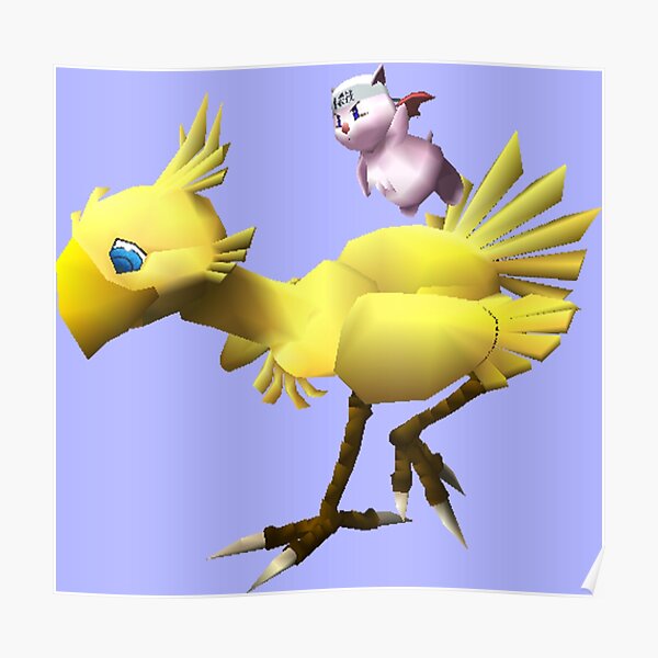 Póster «Sprite 3D Choco / Mog FF7» de stinky-kitty | Redbubble