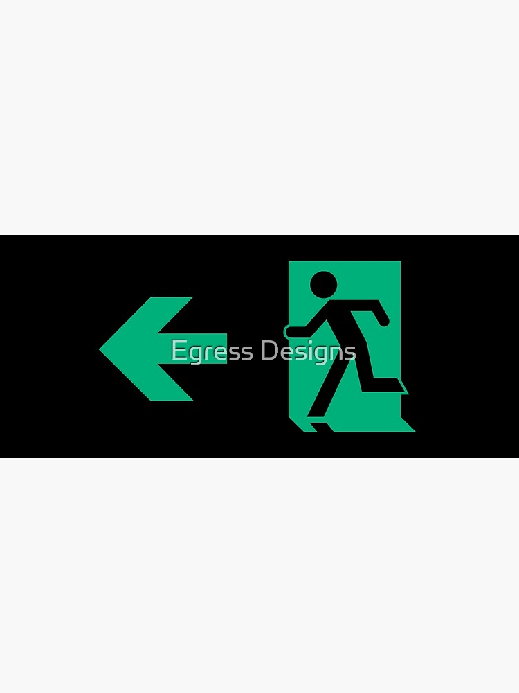 "Running Man Exit Sign, Left Hand Arrow" Poster for Sale by ...