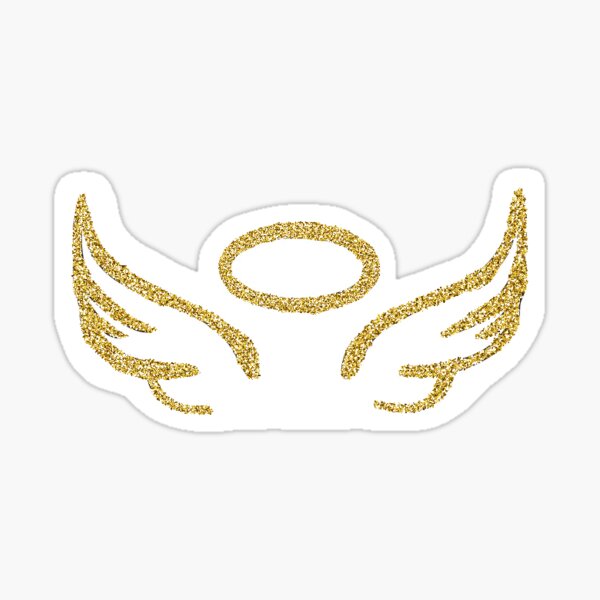 "Gold Glitter Angel Wings" Sticker for Sale by eg0229 | Redbubble