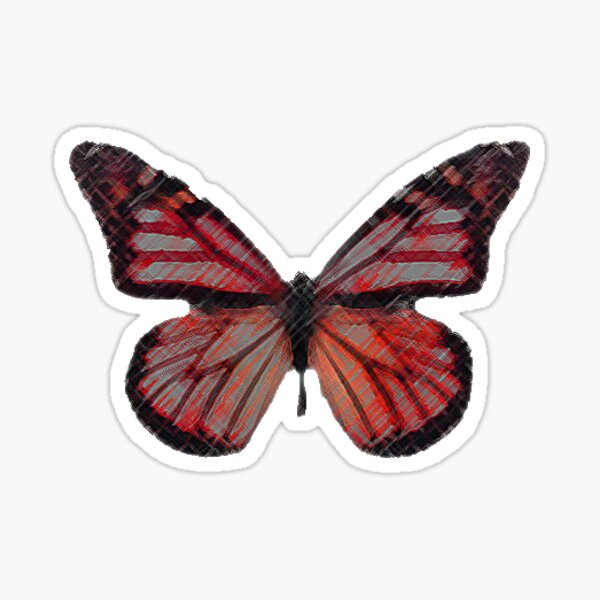 "Red Butterfly" Sticker by aadahm20 | Redbubble