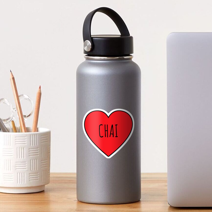 "I Love Chai Heart " Sticker for Sale by brandonv111 | Redbubble