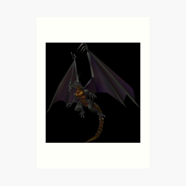 "Bahamut FF7 3D sprite" Art Print for Sale by stinky-kitty | Redbubble