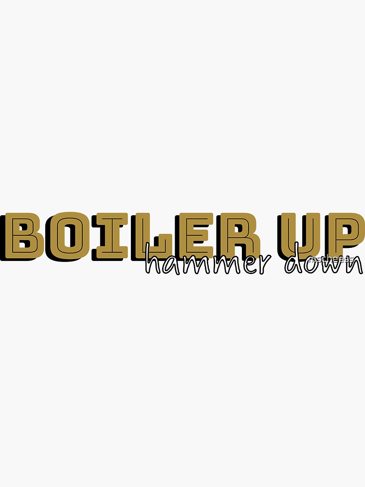 "Boiler Up Purdue Black and White" Sticker for Sale by mscheess | Redbubble