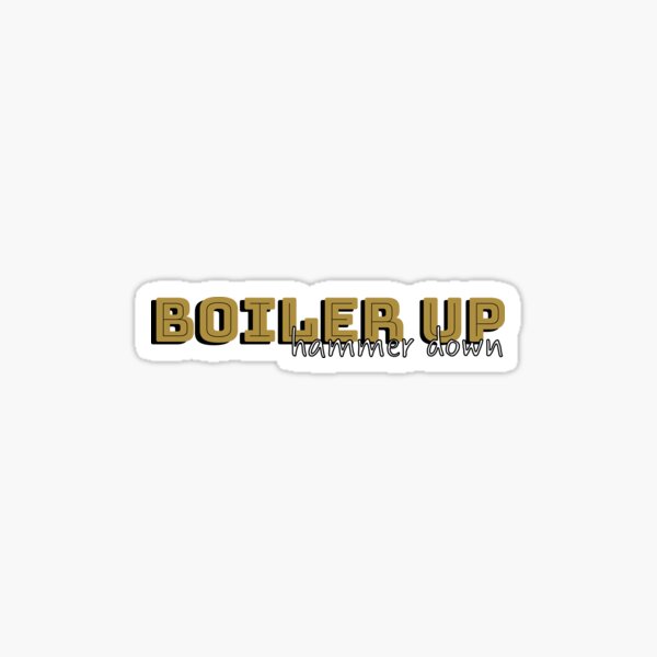 "Boiler Up Purdue Black and White" Sticker for Sale by mscheess | Redbubble