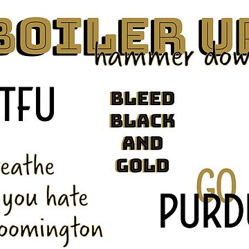 "Purdue Words (Sticker Pack, Journal or Mask)" Sticker for Sale by ...