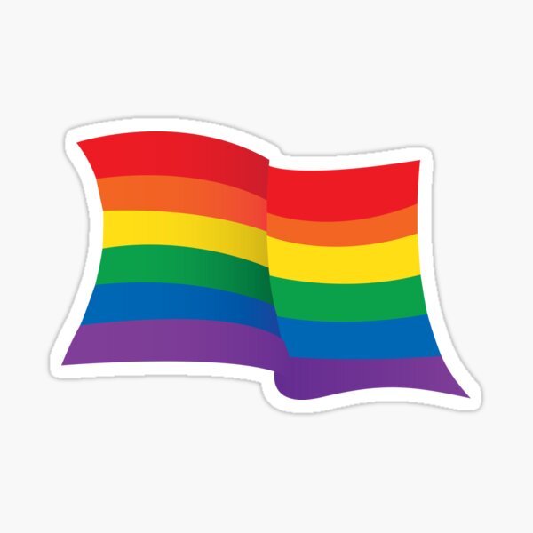 "rainbow flag" Sticker by alexhorowitzz | Redbubble