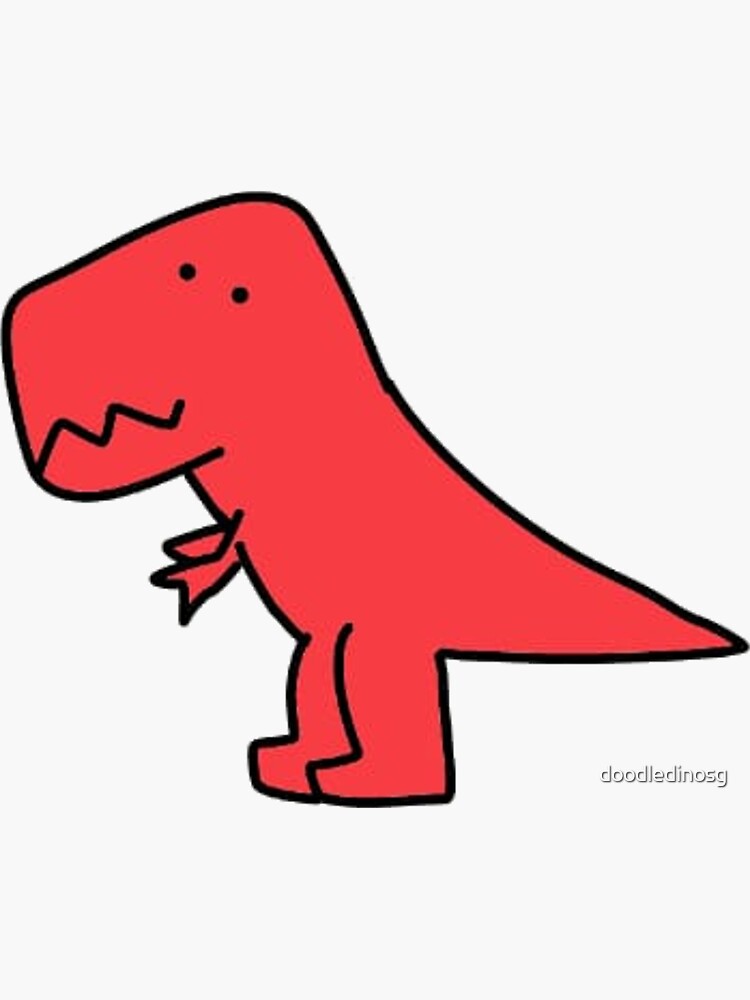 "Rexy Dino" Sticker for Sale by doodledinosg | Redbubble