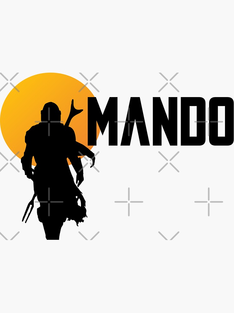 "Mando" Sticker by Faceman96 | Redbubble