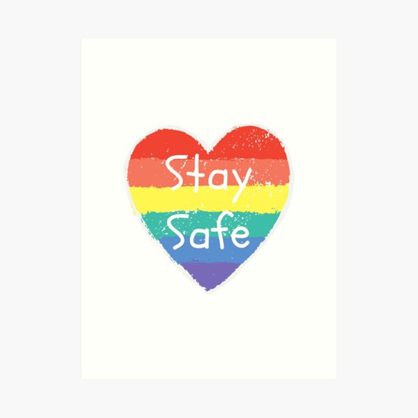 "NHS Rainbow Heart Stay Safe Coronavirus" Art Print by DBHCO | Redbubble