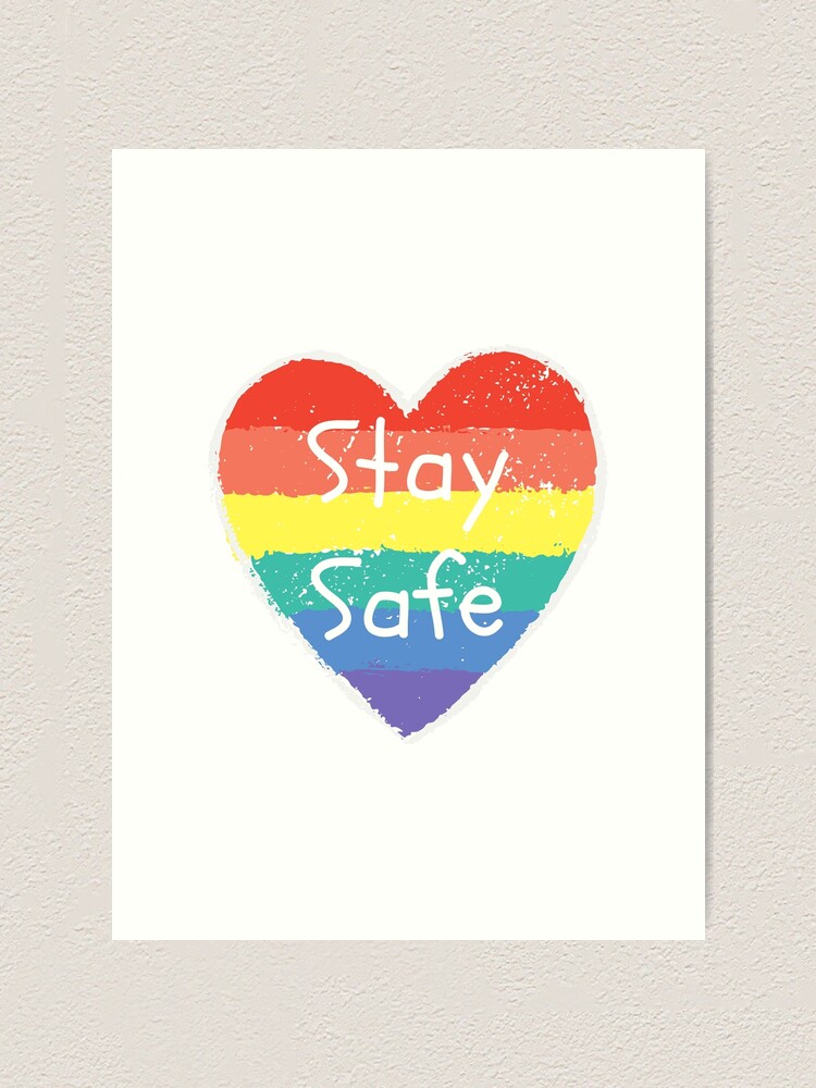 "NHS Rainbow Heart Stay Safe Coronavirus" Art Print by DBHCO | Redbubble