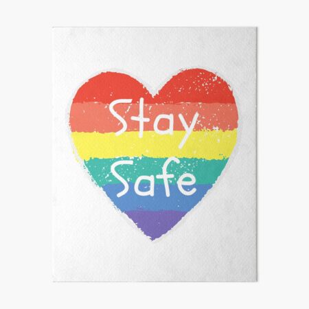 "NHS Rainbow Heart Stay Safe Coronavirus" Art Board Print by DBHCO ...