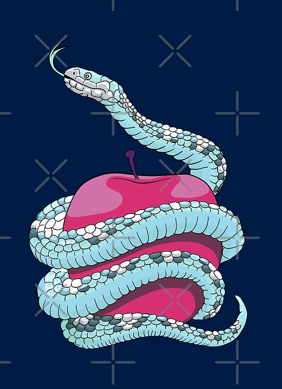 "Snake And Apple Temptation" by TMBTM | Redbubble