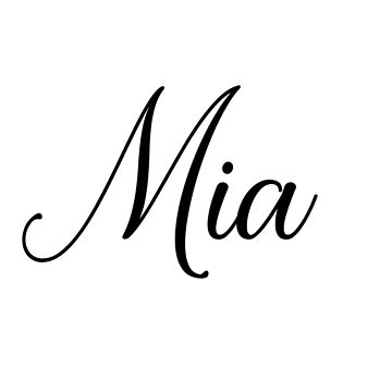 "mia script name sticker" Sticker for Sale by th3a | Redbubble