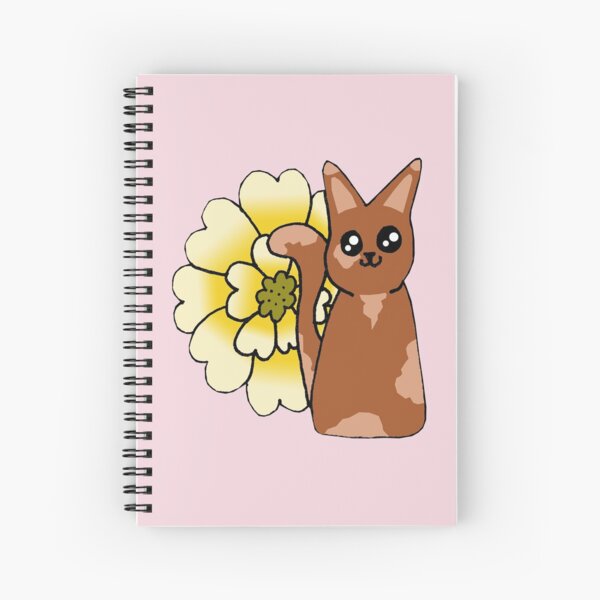"Cute Chocolate Cat" Spiral Notebook for Sale by missmann | Redbubble