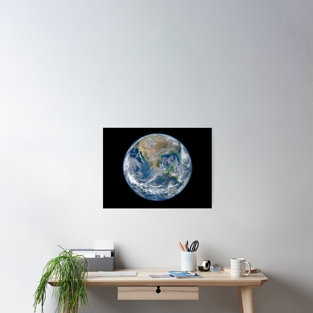 "NASA The Blue Marble Photo of Earth Apollo 17" Poster by geekuniverse ...