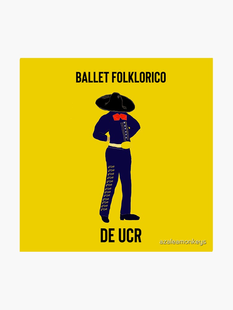 "Ballet Folklorico de UCR Mariachi on Gold Sticker" Sticker for Sale by ...
