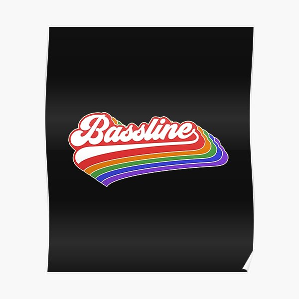 "Bassline Design. Retro Music Graphic For DJ" Poster by PackAPunch ...