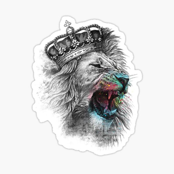 Lion Crown Stickers | Redbubble