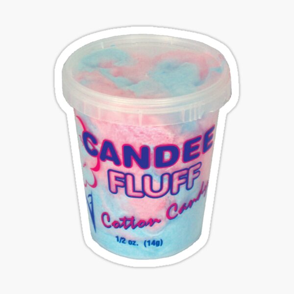 "candee fluff cotton candy" Sticker for Sale by Tatoooooooom | Redbubble